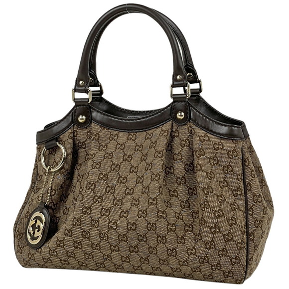 Gucci | Bags | Gucci Gg Pattern Sookie Tweed Handbag Gg Canvas Brown ...